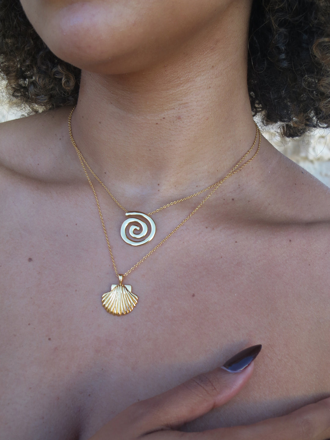 Shell Necklace in 18K Gold – Malakai the Label