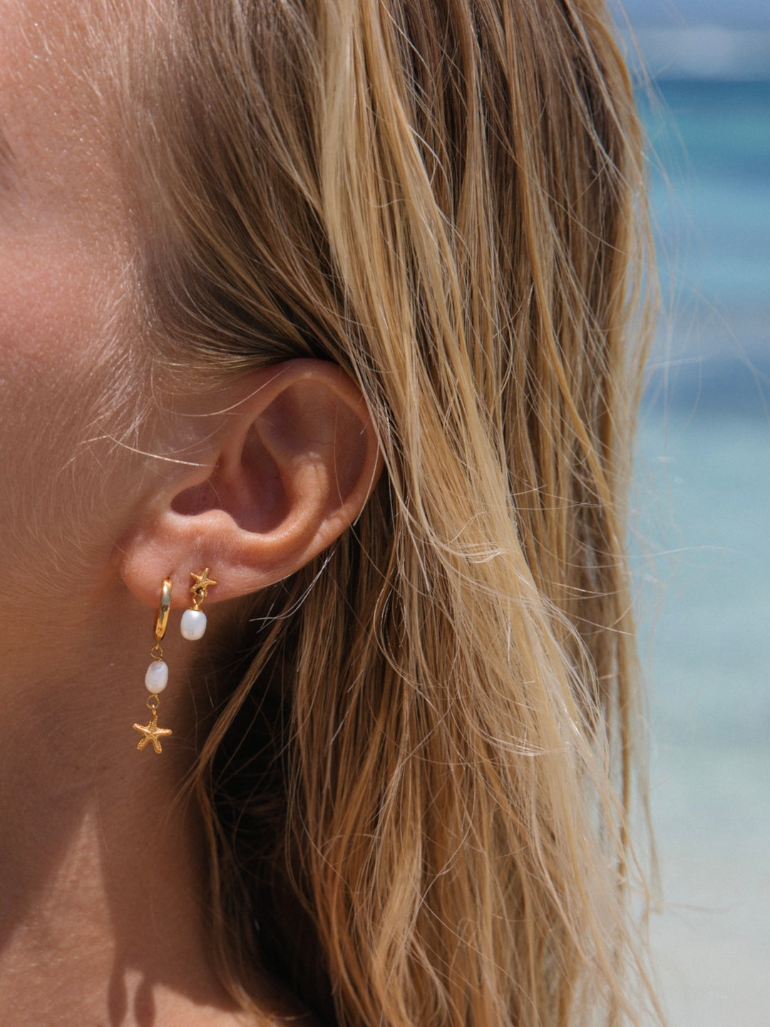 Pearl Starfish Earring Stack in 18K Gold Vermeil – Malakai the Label